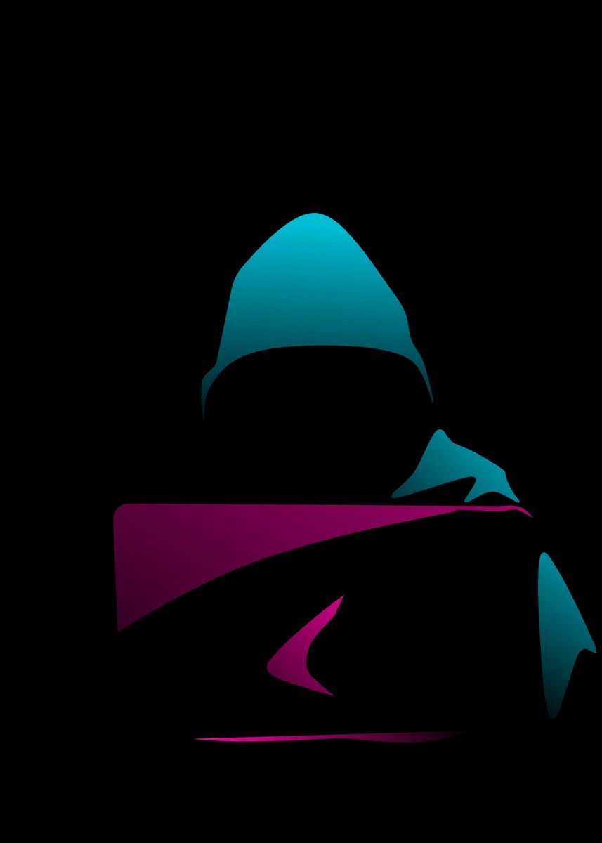 'Hacker in blue pink style' Poster, picture, metal print, paint by Ihsa ...