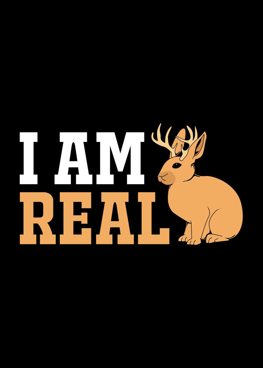 'I Am Real' Poster, picture, metal print, paint by FunnyGifts | Displate