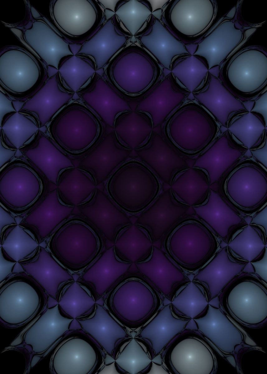 'Blue purple grid' Poster by convergence | Displate