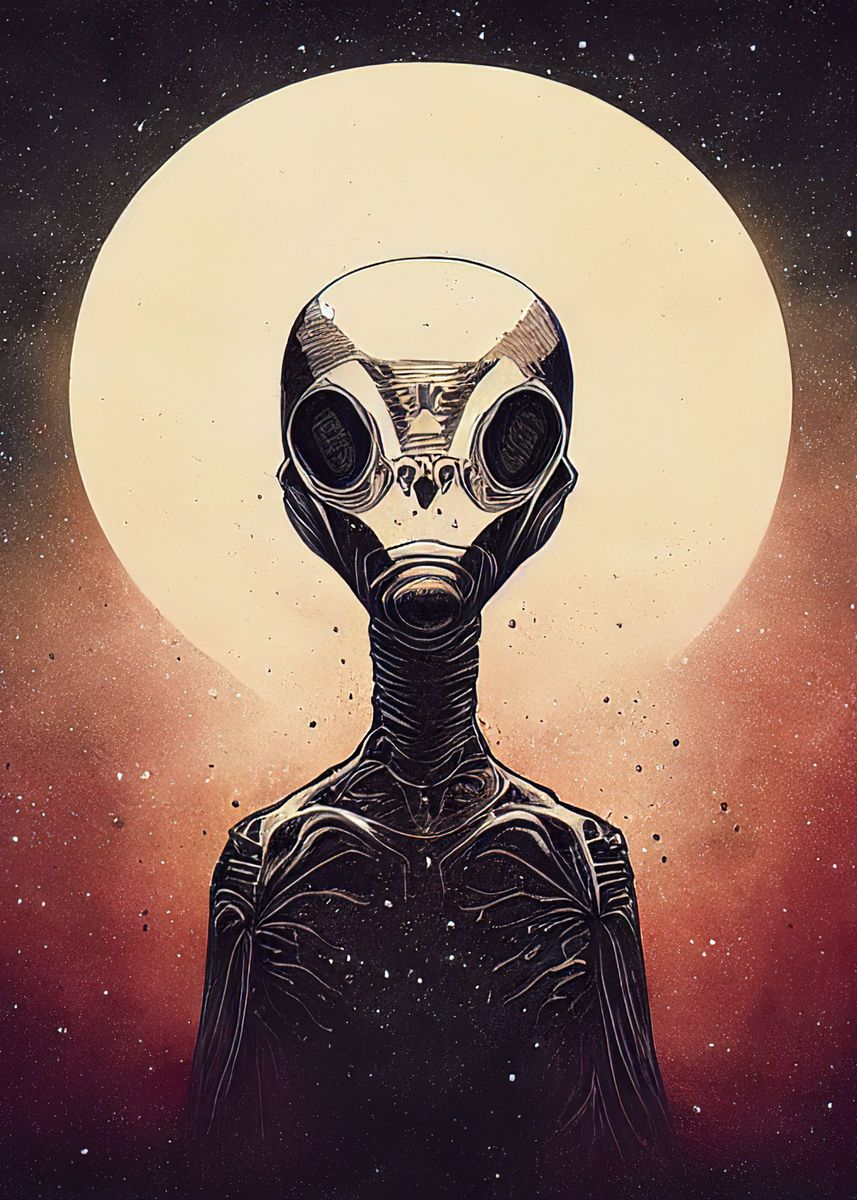 'Post apocalyptic alien' Poster, picture, metal print, paint by Mezma ...