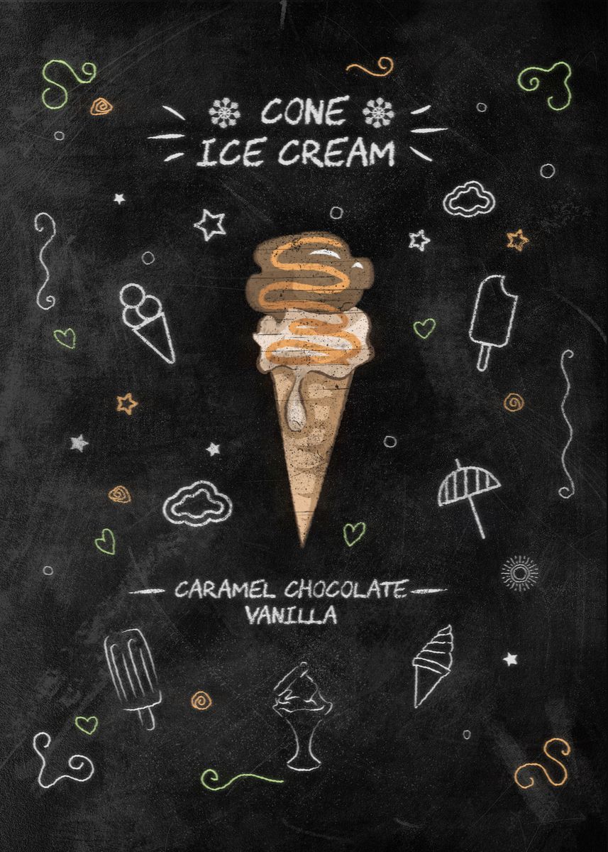 'Caramel Chocolate Vanilla' Poster, picture, metal print, paint by ...