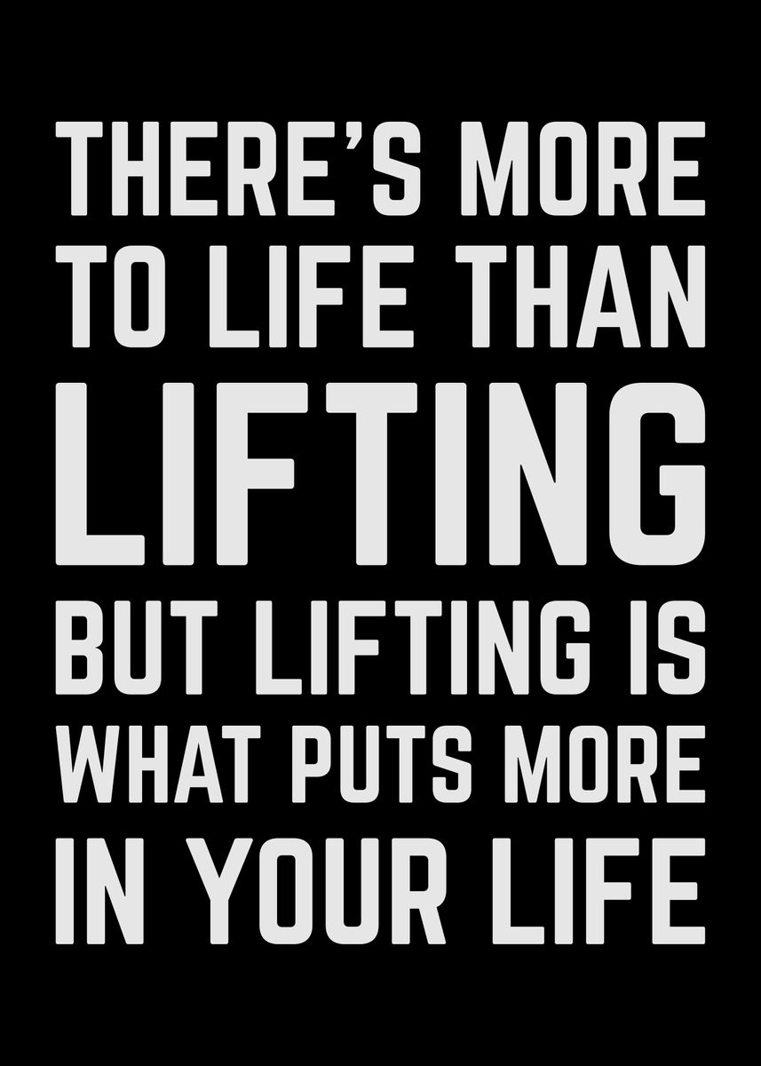 'Lifting vs Your Life' Poster by albran karan | Displate