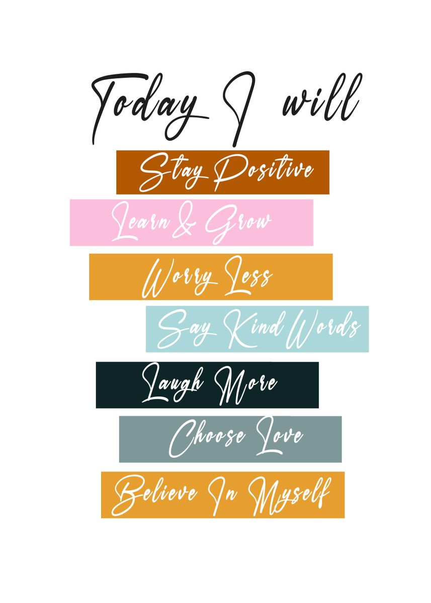 'Today Quotes ' Poster by MatiasCurrie | Displate