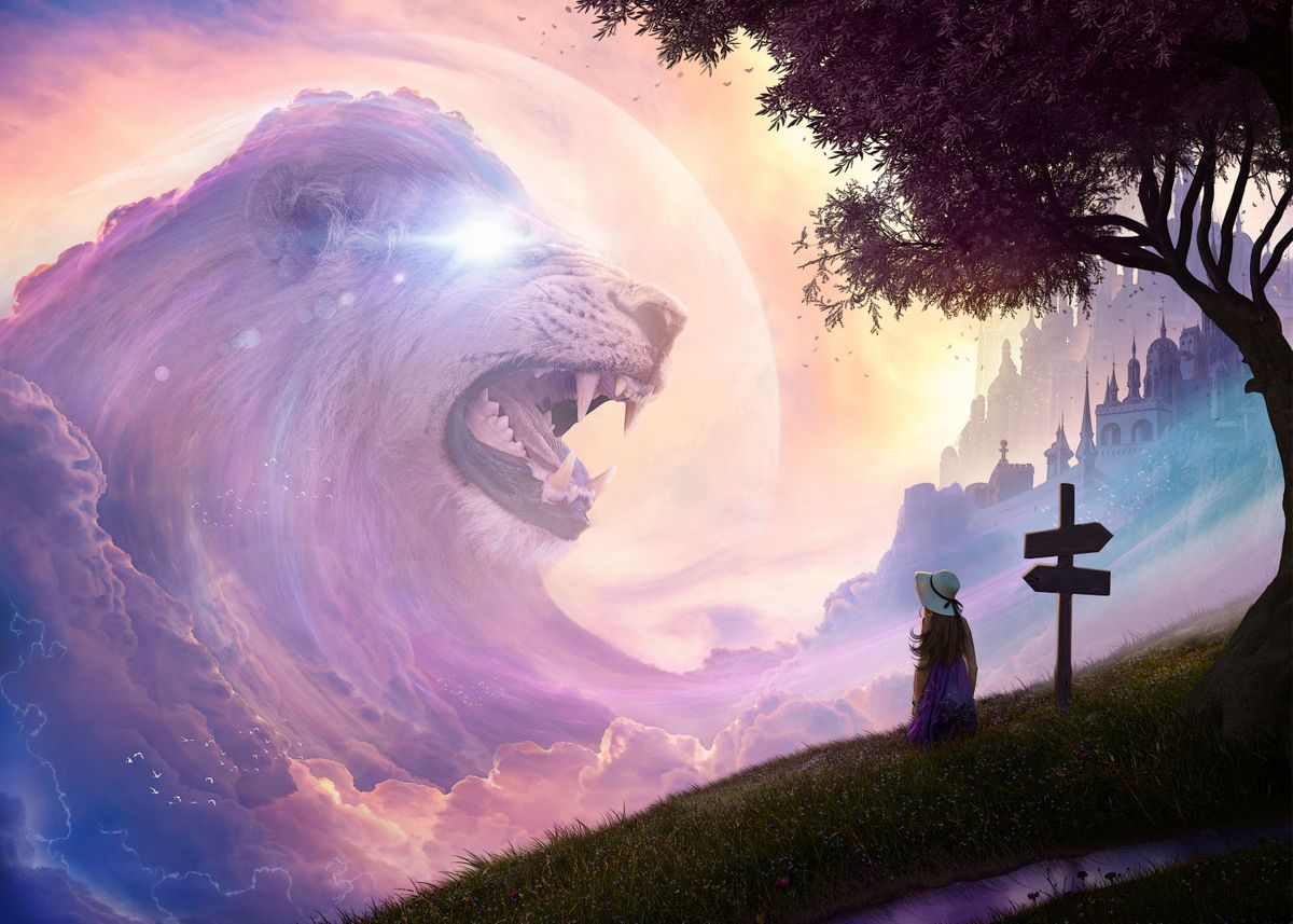 'Lions Wrath' Poster by Jendi | Displate