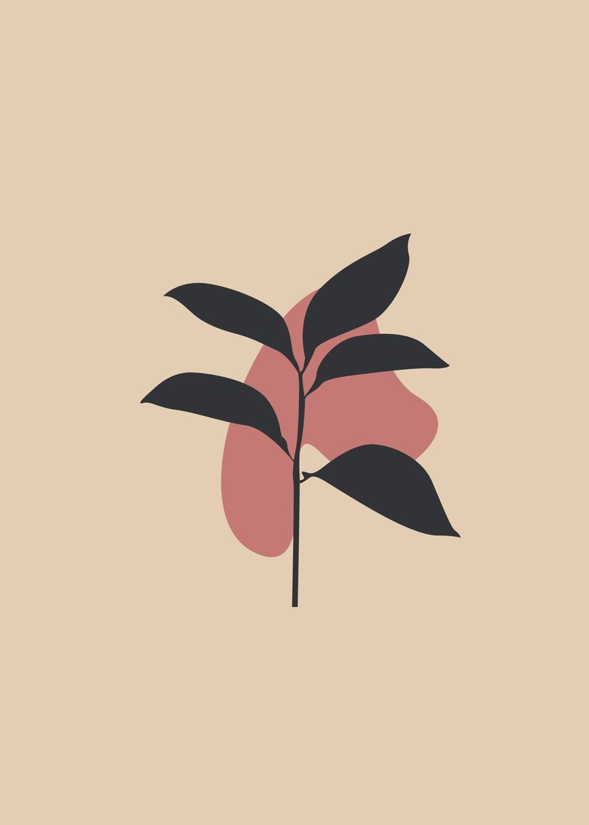 'modern plant shape' Poster by Ratna Mutia Dewi | Displate