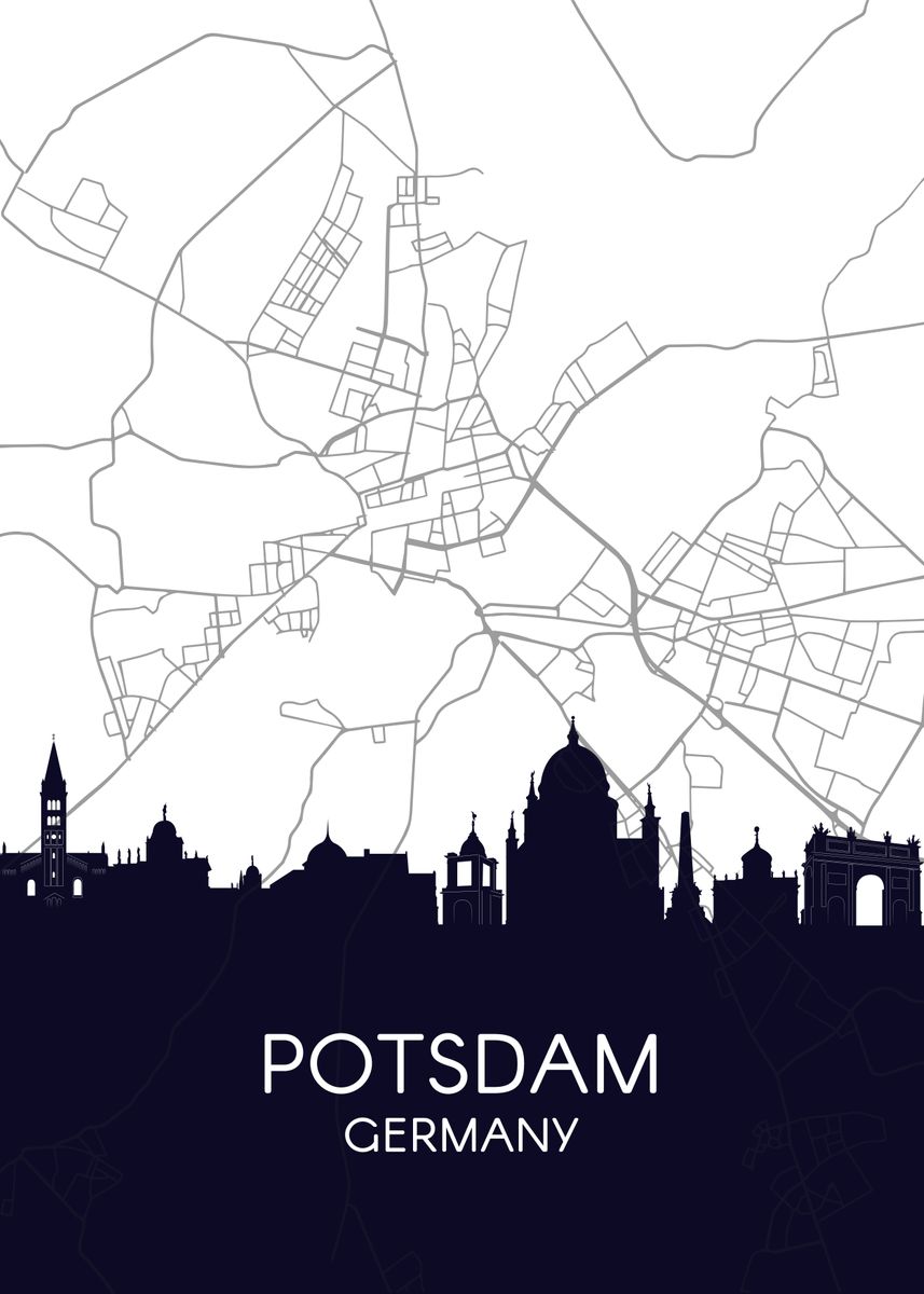 'Potsdam Germany' Poster, picture, metal print, paint by Urrutia German ...