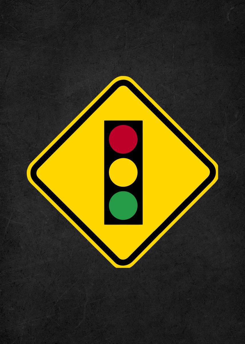 'red light sign' Poster by Bestselling Displate | Displate