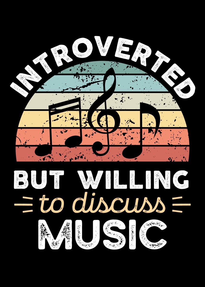 'Introverted Music' Poster, picture, metal print, paint by Phil | Displate