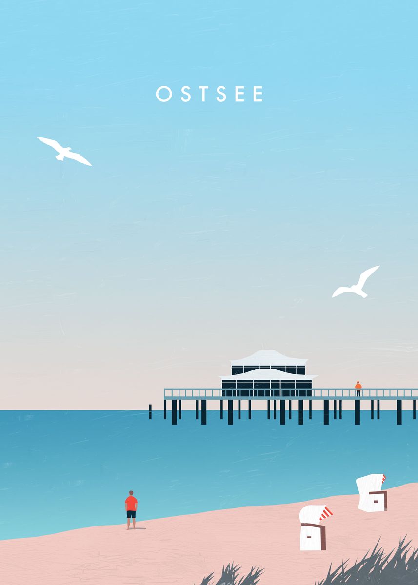 'Baltic Sea' Poster, picture, metal print, paint by Katinka Reinke ...