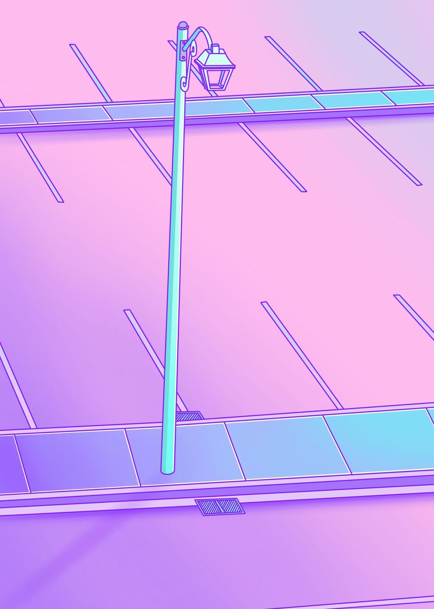 'Lamp On The Street ' Poster by Adriel Vector | Displate