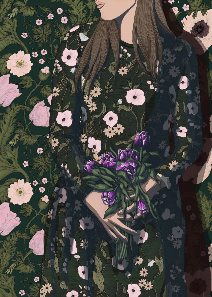 'Waiting to Wilt' Poster, picture, metal print, paint by Ella Mazur ...