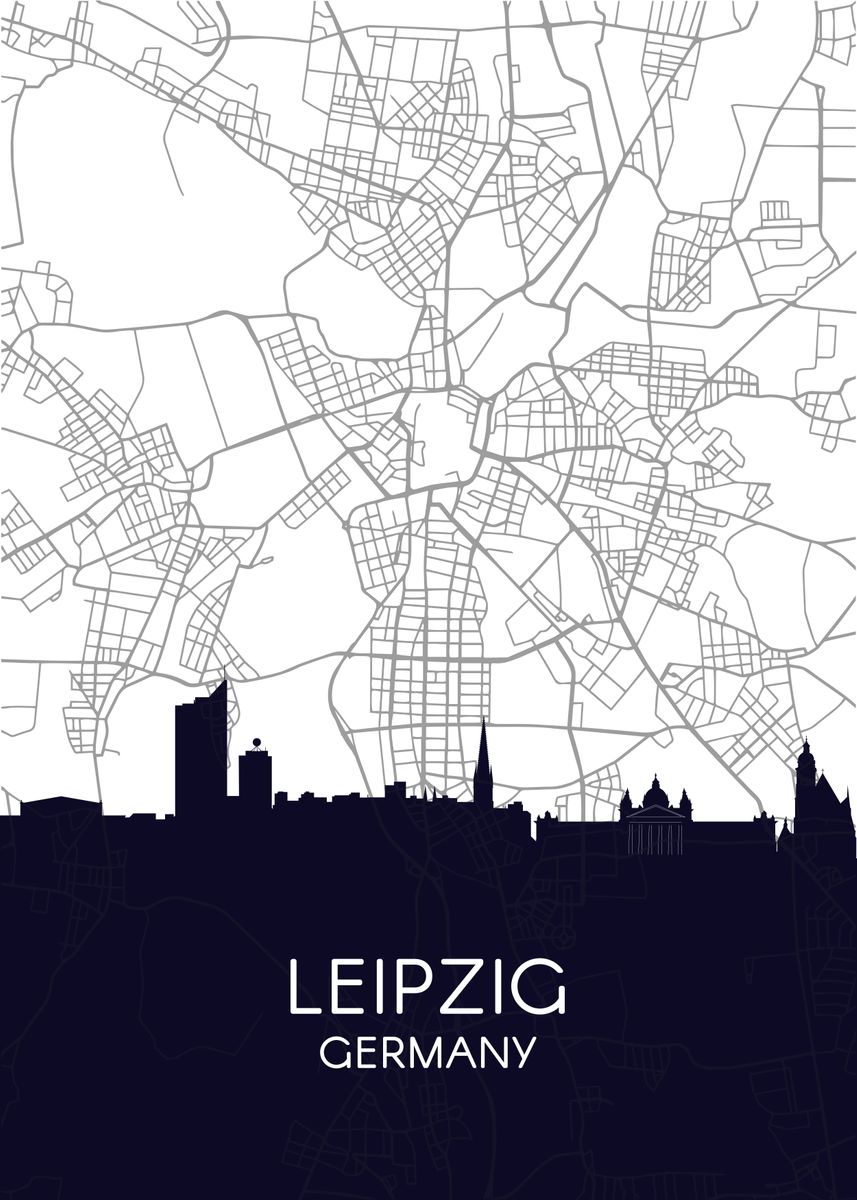 'Leipzig Germany' Poster, picture, metal print, paint by Urrutia German ...