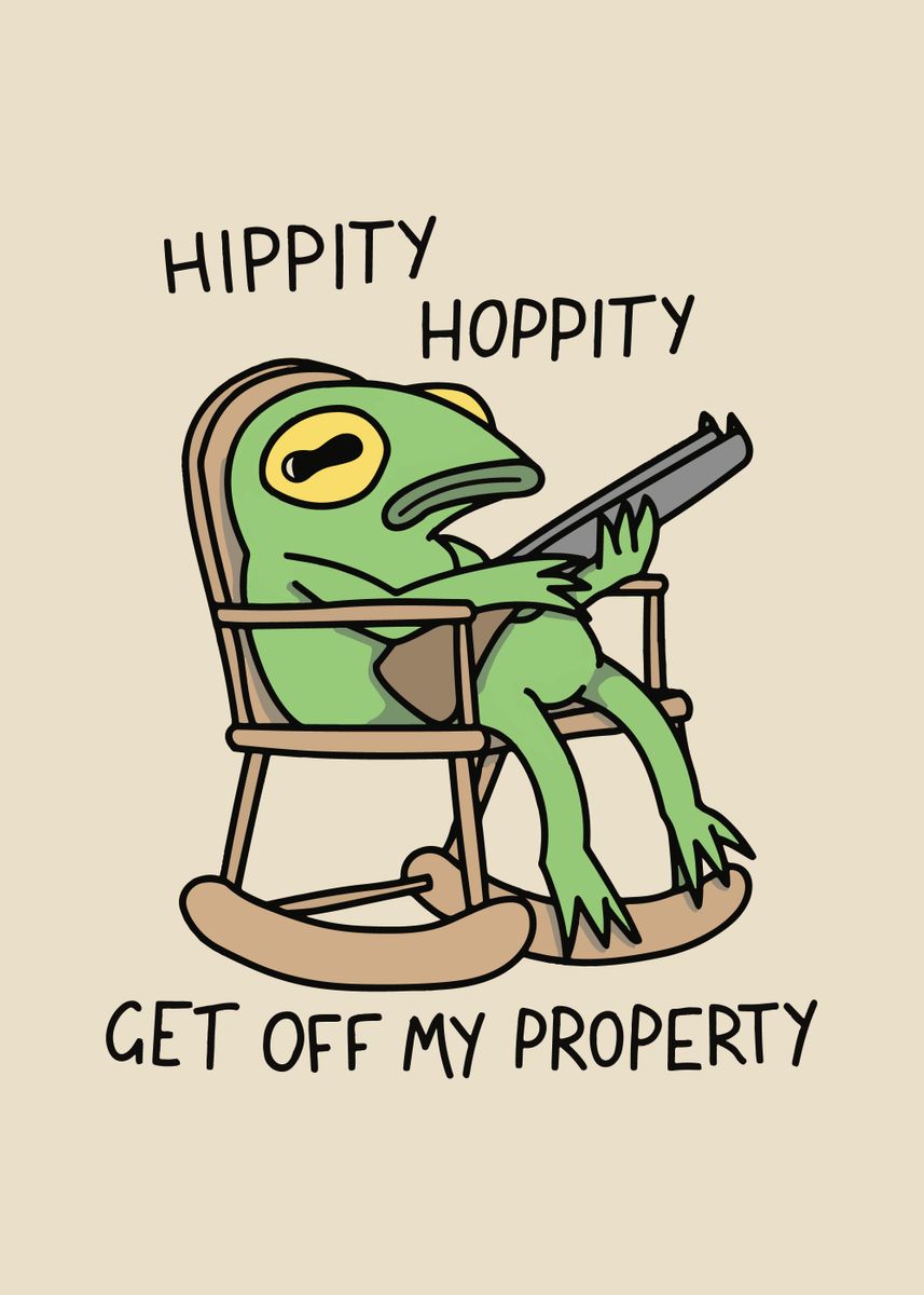 'Hippity Hoppity Frog Meme' Poster, picture, metal print, paint by 3am ...