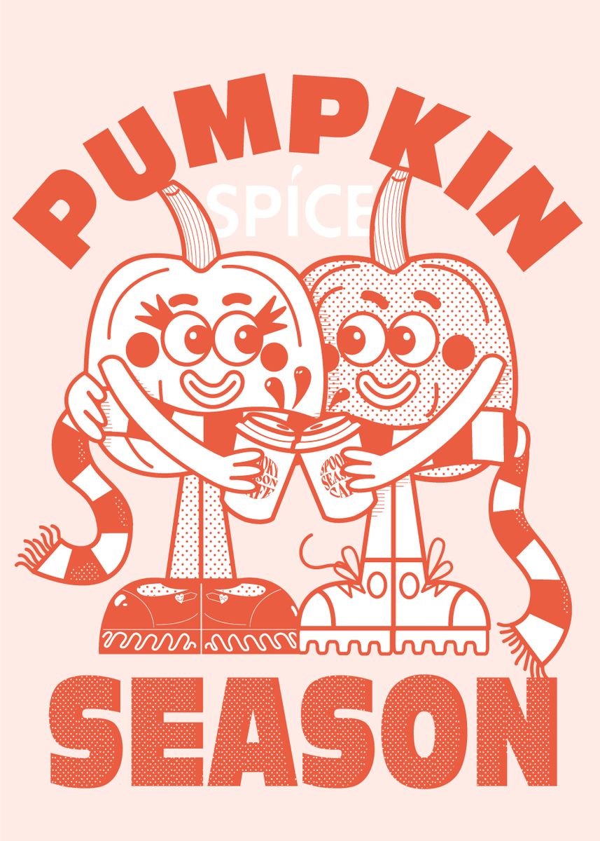 'Pumpkin Spice Season' Poster, picture, metal print, paint by Viktoria ...