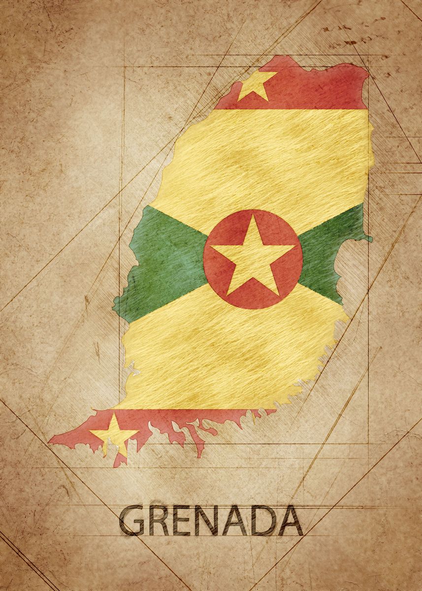 'Grenada' Poster, picture, metal print, paint by Luvy | Displate