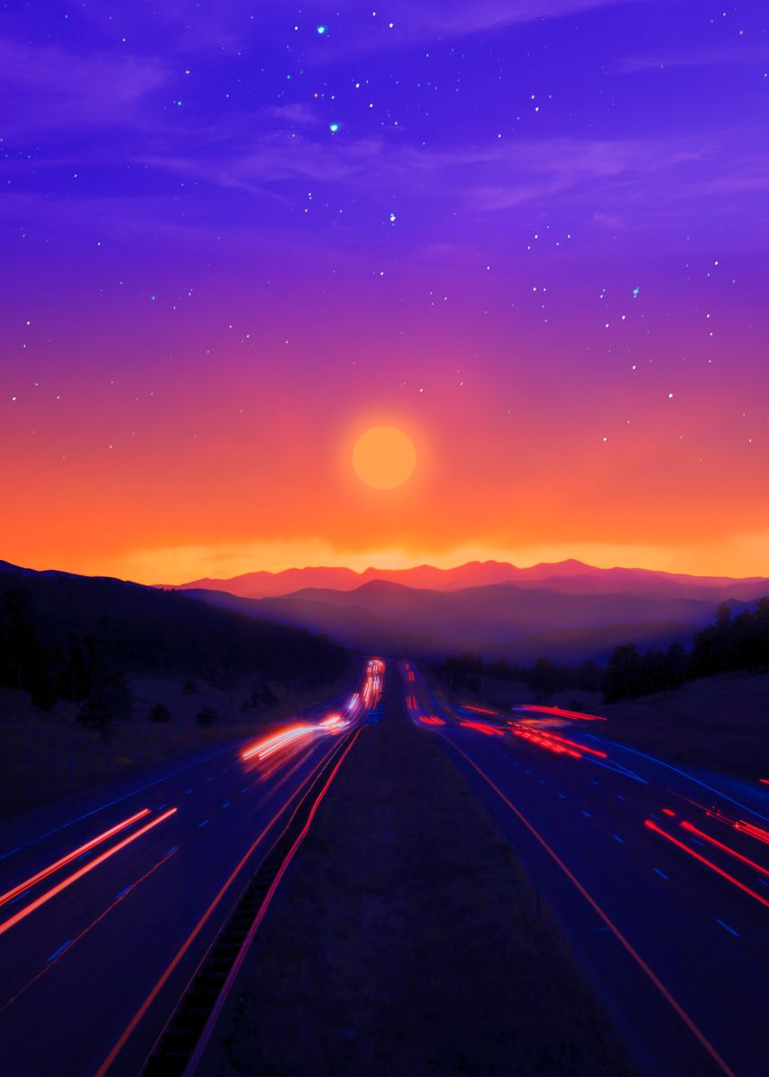 'Sunset painting' Poster, picture, metal print, paint by Funglazie ...