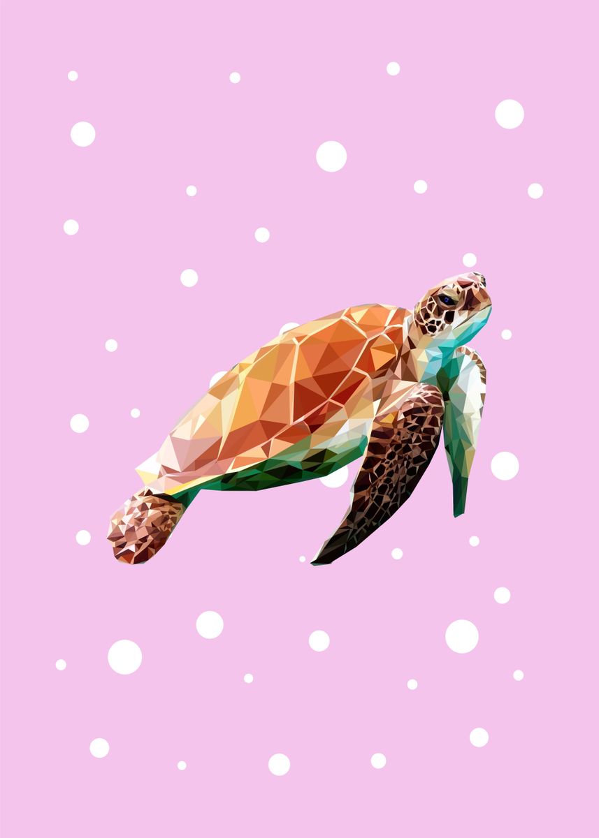 'NURSERY ANIMAL TORTOISE' Poster, picture, metal print, paint by ...