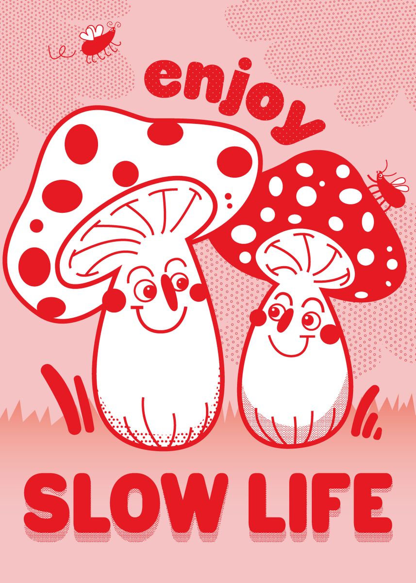 'Enjoy Slow Life' Poster, picture, metal print, paint by Viktoria Górko ...