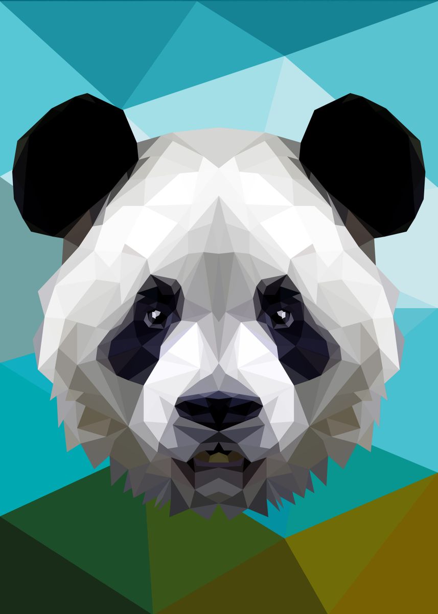 'Panda' Poster, picture, metal print, paint by toan nguyen | Displate