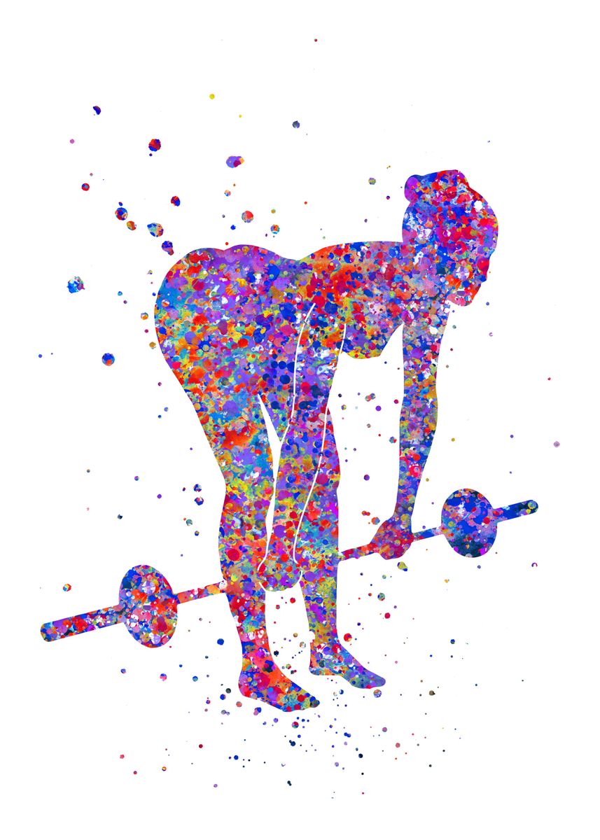 'Woman weight lifter ' Poster by RosaliasArt | Displate