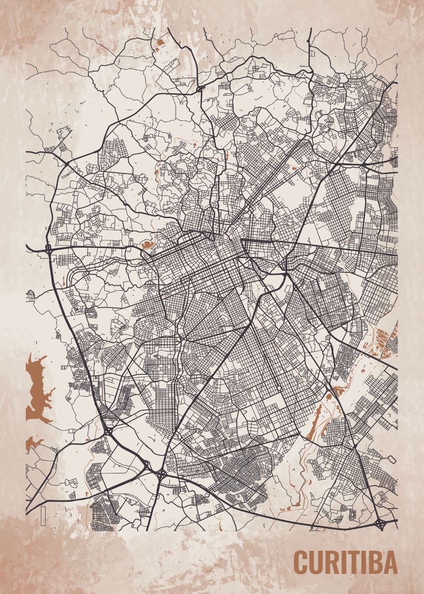 'Curitiba' Poster by Mr Penguin | Displate