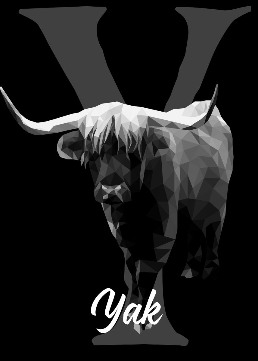 'Yak' Poster, picture, metal print, paint by minh doan | Displate
