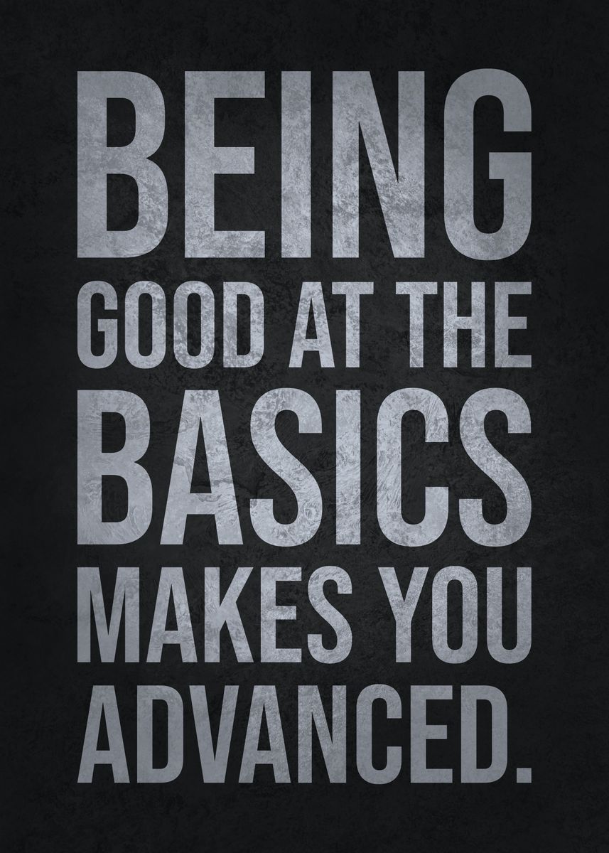 'Basics vs Advanced' Poster by CHAN | Displate