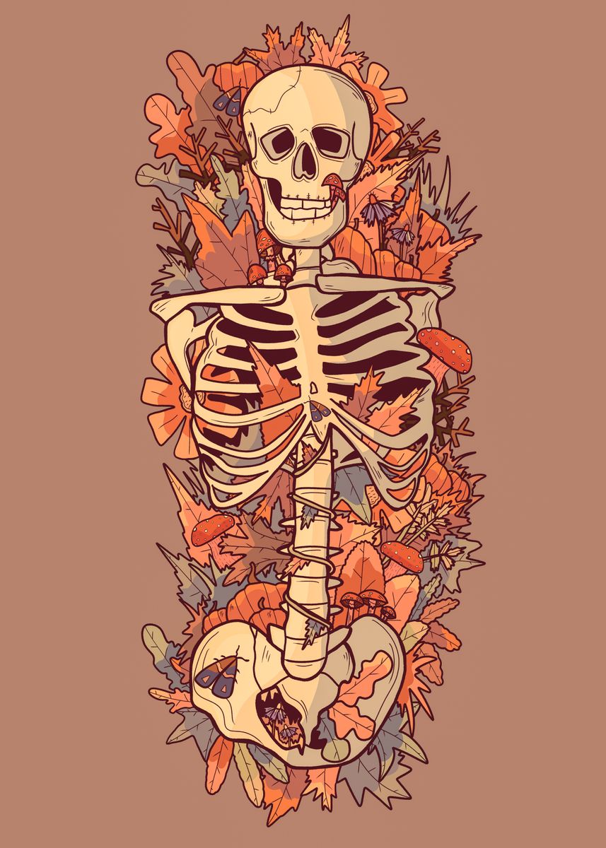 'Autumn skeleton' Poster, picture, metal print, paint by Steve Wade ...