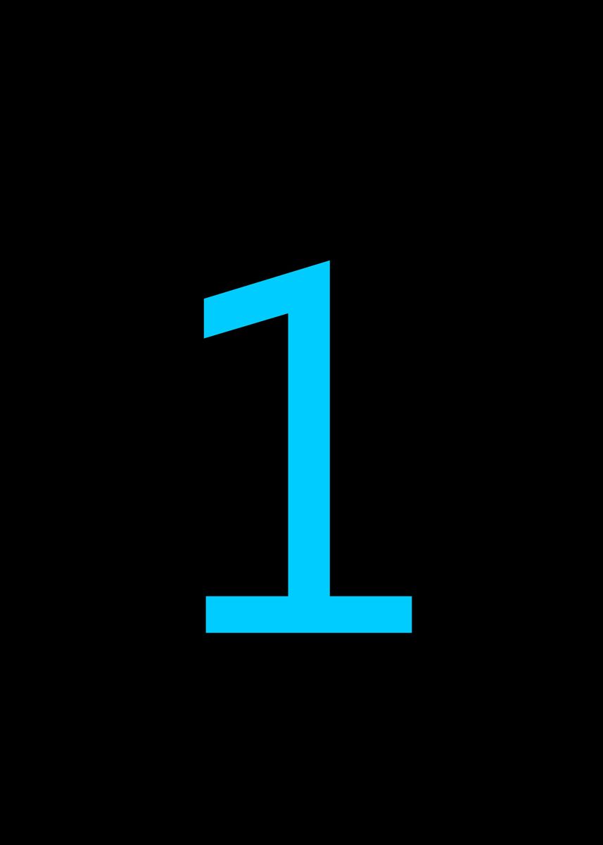 '1' Poster, picture, metal print, paint by Fast Elevator | Displate