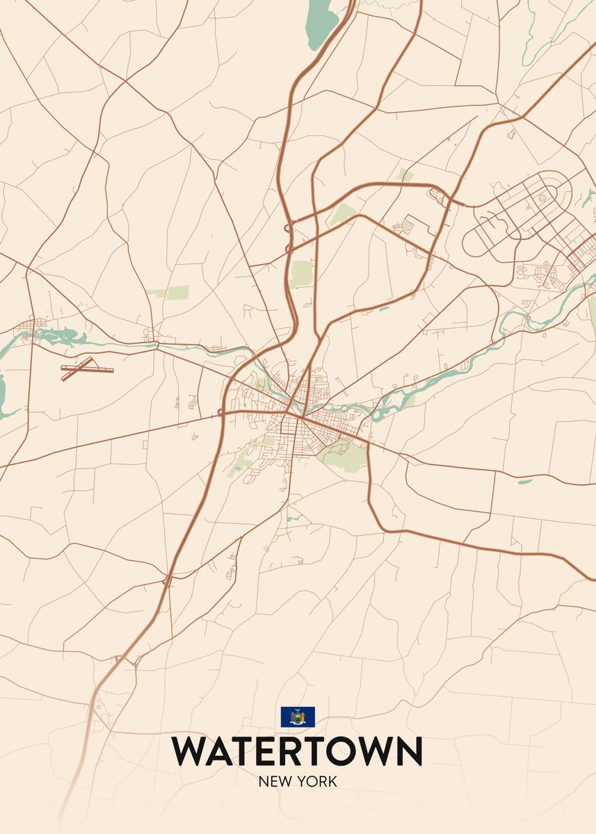 'Watertown NY' Poster by IMR Designs | Displate