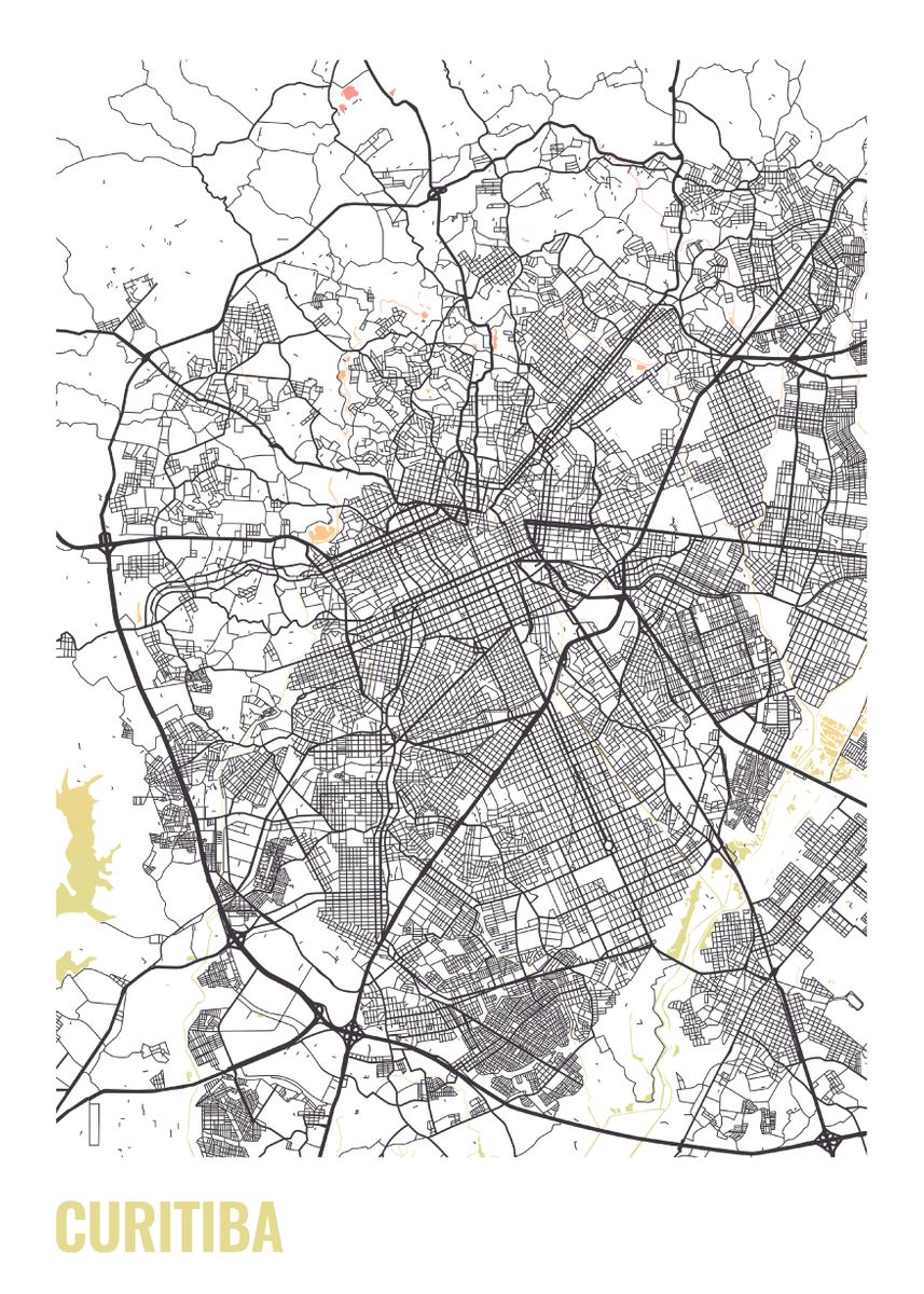 'Curitiba' Poster by Mr Penguin | Displate