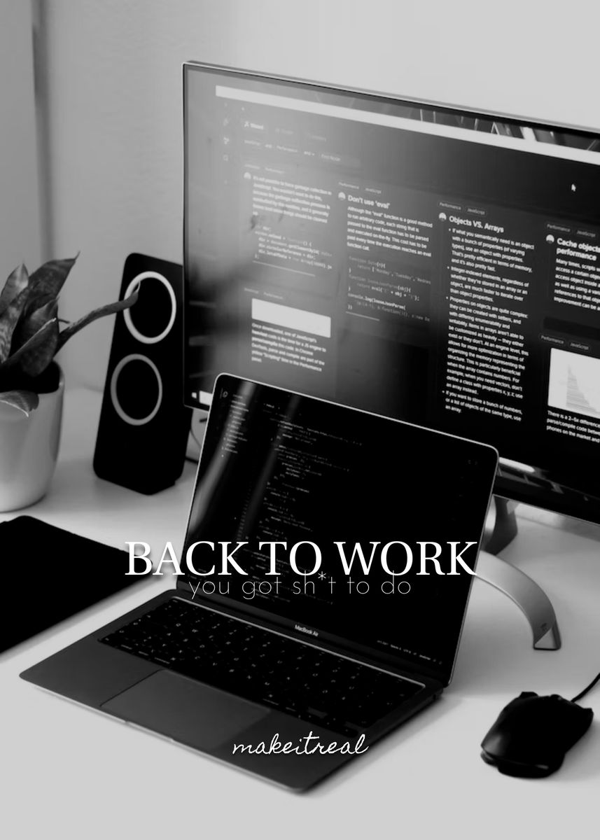 'Back To Work ' Poster, picture, metal print, paint by MAKEITREAL ...