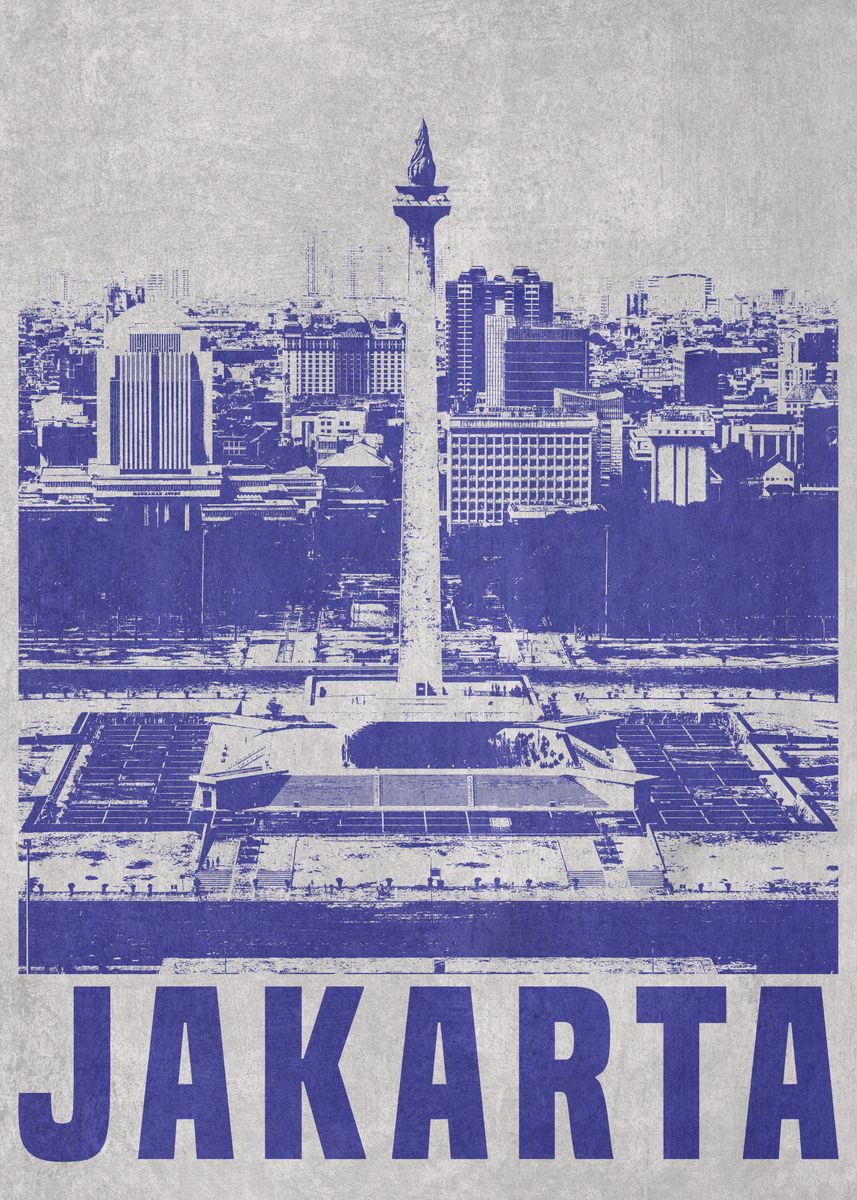 'Jakarta' Poster, picture, metal print, paint by denvector | Displate