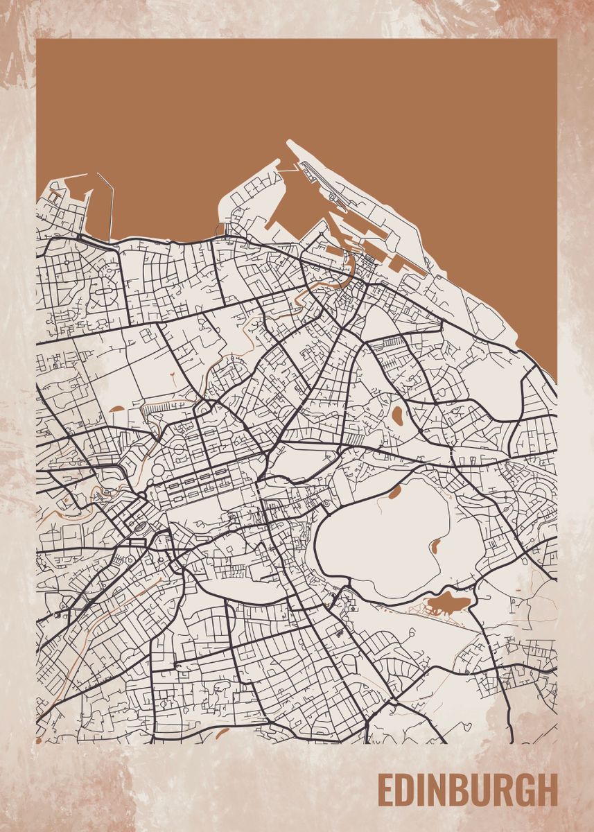 'Edinburgh' Poster by Mr Penguin | Displate