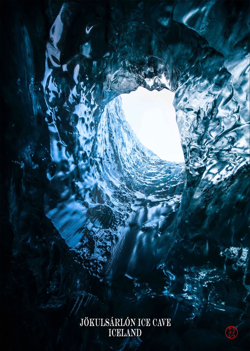'Jokulsarlon Ice Cave' Poster, picture, metal print, paint by NTx ...