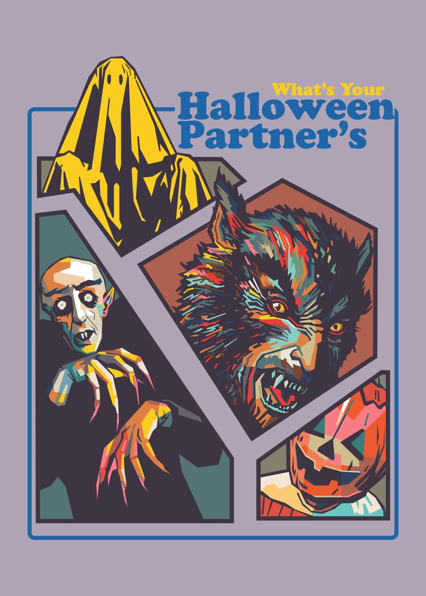 'Halloween Partners' Poster by nofa aji zatmiko | Displate