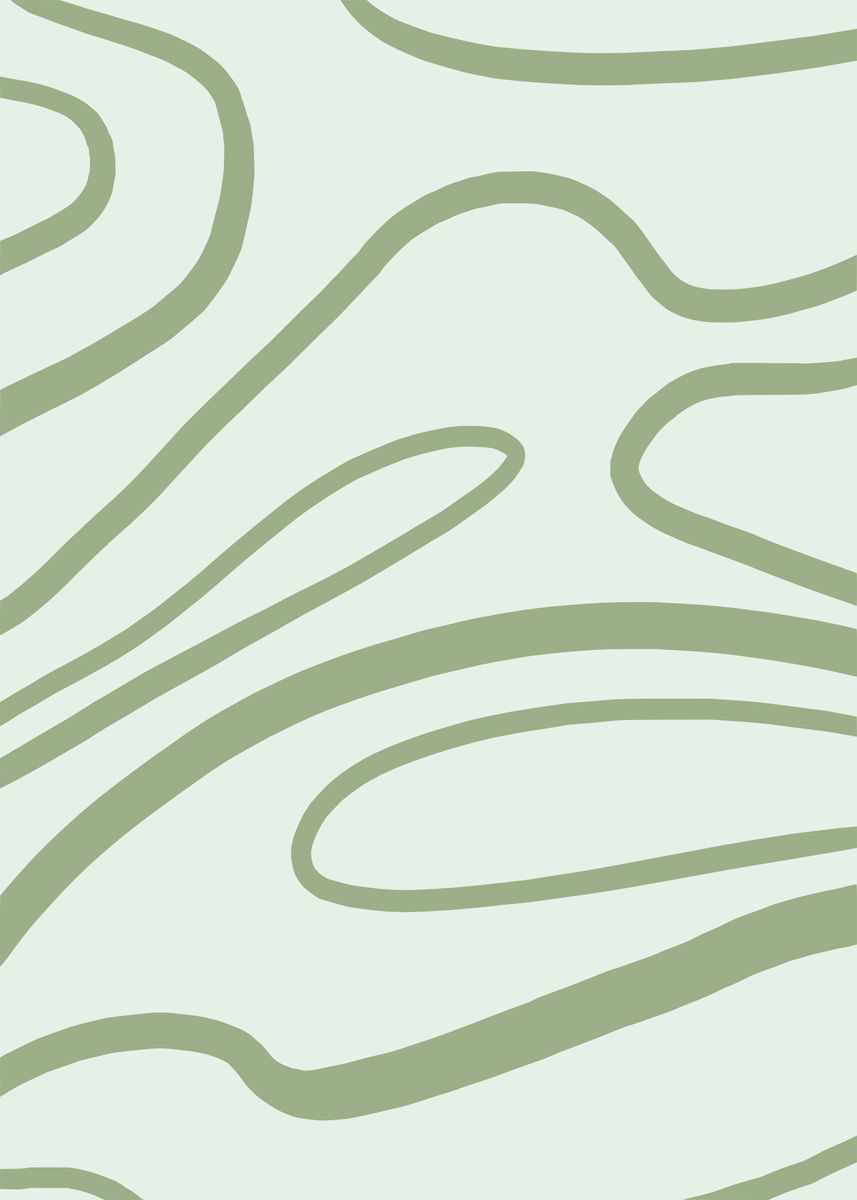 'Abstract Mint Green LInes' Poster, picture, metal print, paint by ...