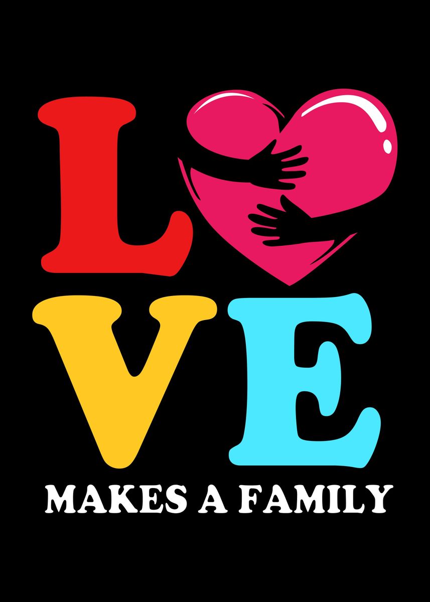 'Adoption Family' Poster, picture, metal print, paint by FunnyGifts ...