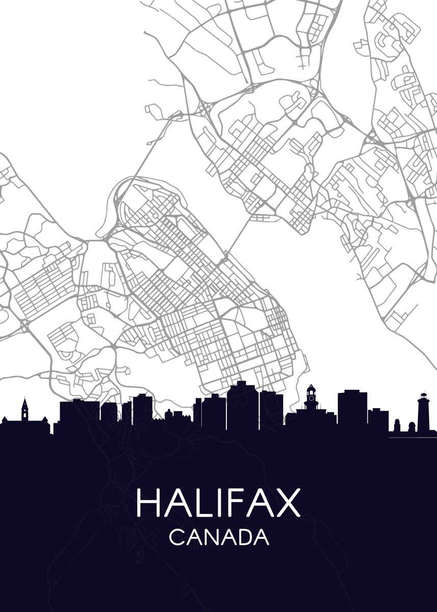'Halifax Canada' Poster by Urrutia German | Displate