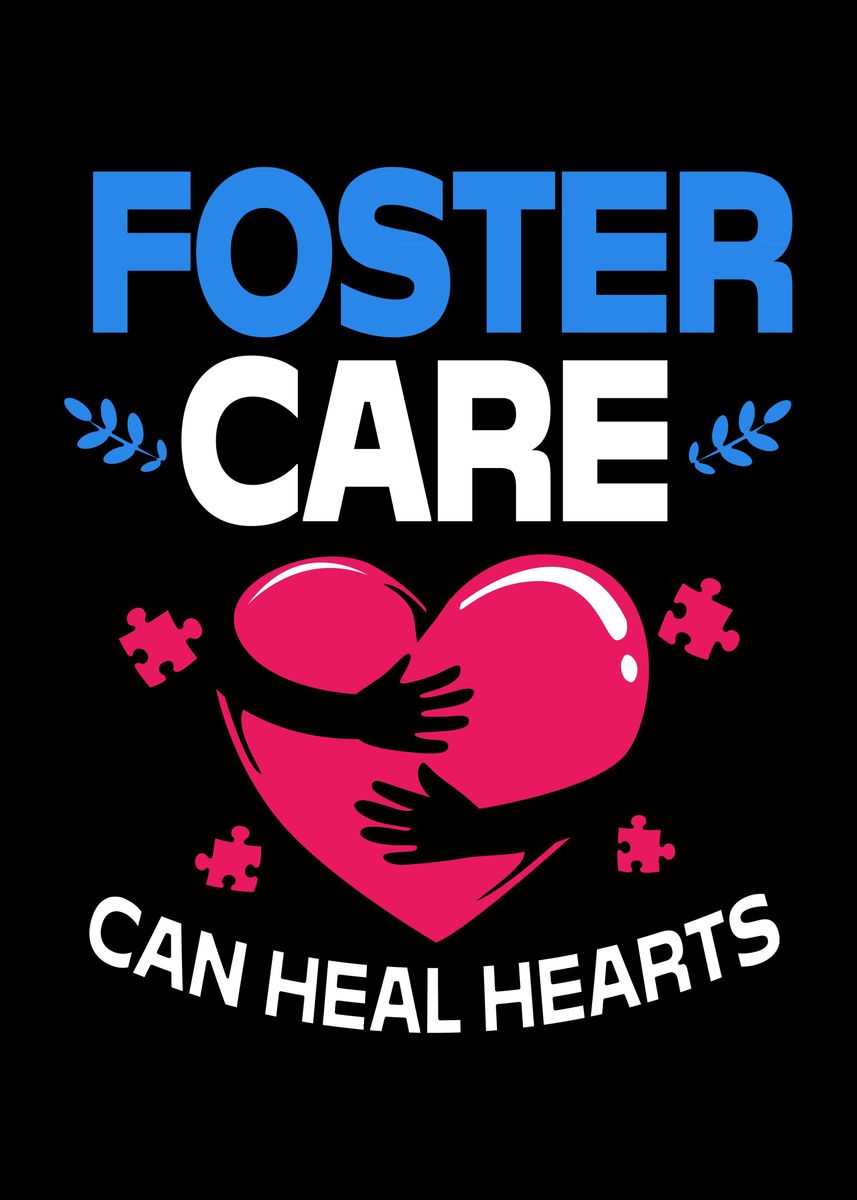 'Foster Care Heal Hearts' Poster, picture, metal print, paint by ...