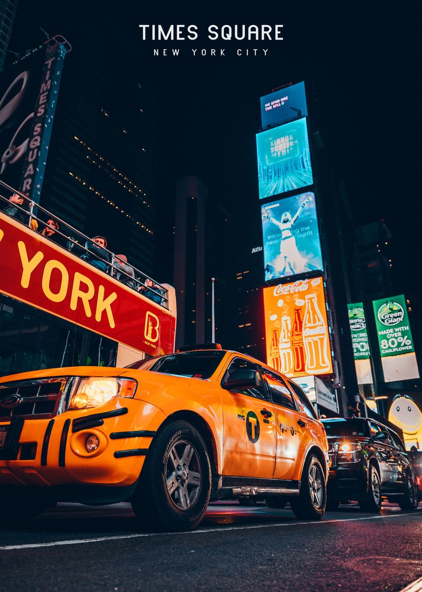 'Times Square ' Poster, picture, metal print, paint by Famous City ...