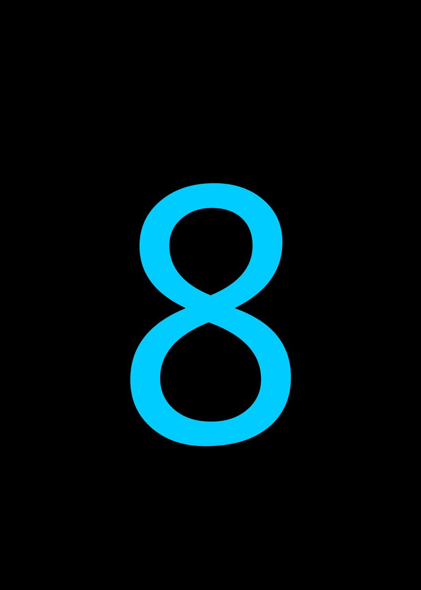 '8' Poster, picture, metal print, paint by Fast Elevator | Displate