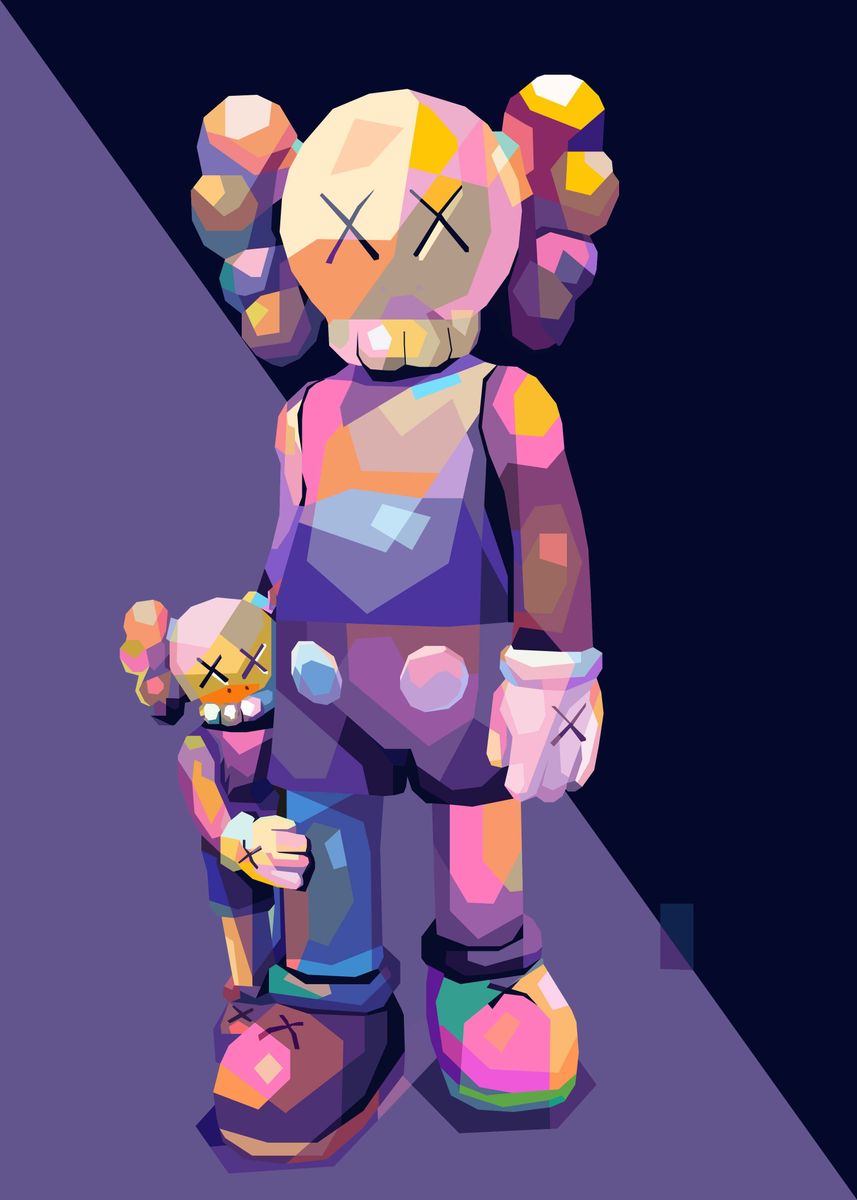 'kaws' Poster, picture, metal print, paint by Lardis Art | Displate