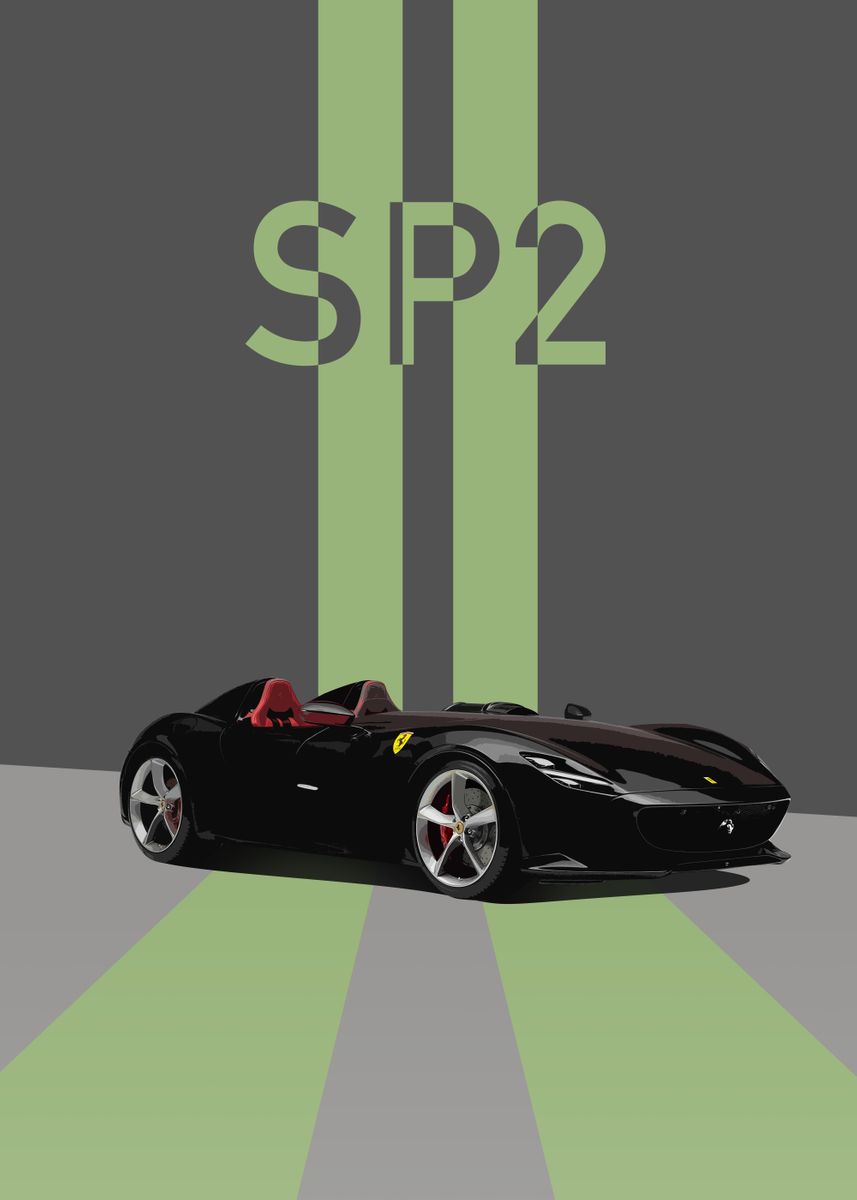 'Ferrari MONZA SP2' Poster, picture, metal print, paint by Full ...