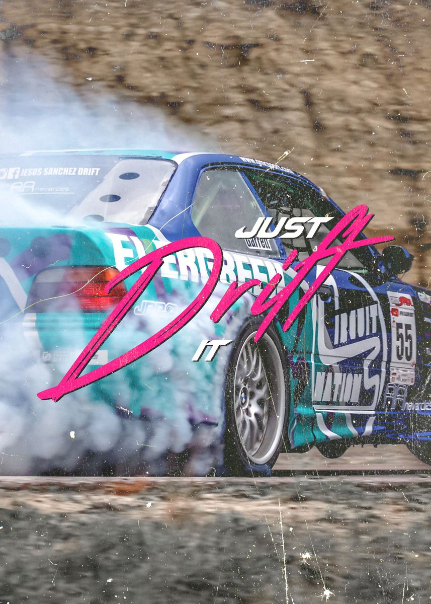 'Just Drift It' Poster, picture, metal print, paint by Andi Permana | Displate
