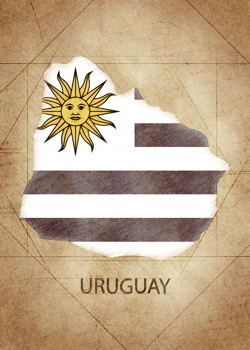 'Uruguay' Poster, picture, metal print, paint by Luvy | Displate