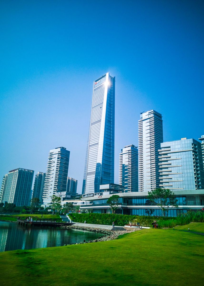 'High Rise Cityscape' Poster by Sam Brady | Displate