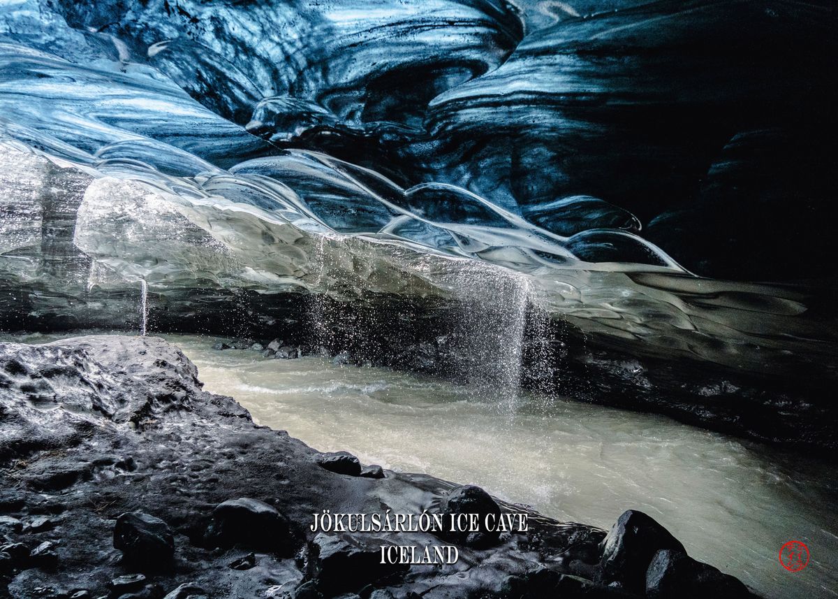 'Jokulsarlon Ice Caves' Poster by NTx Photography | Displate