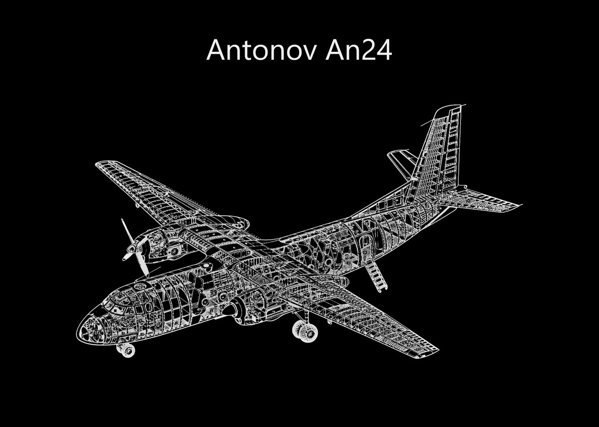 'Antonov An24 ' Poster by Number Nine | Displate
