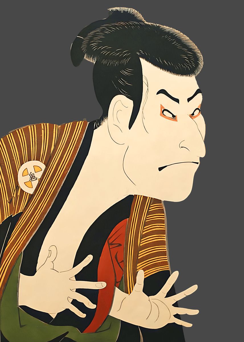 'Kabuki actor Otani Oniji' Poster, picture, metal print, paint by Geek ...